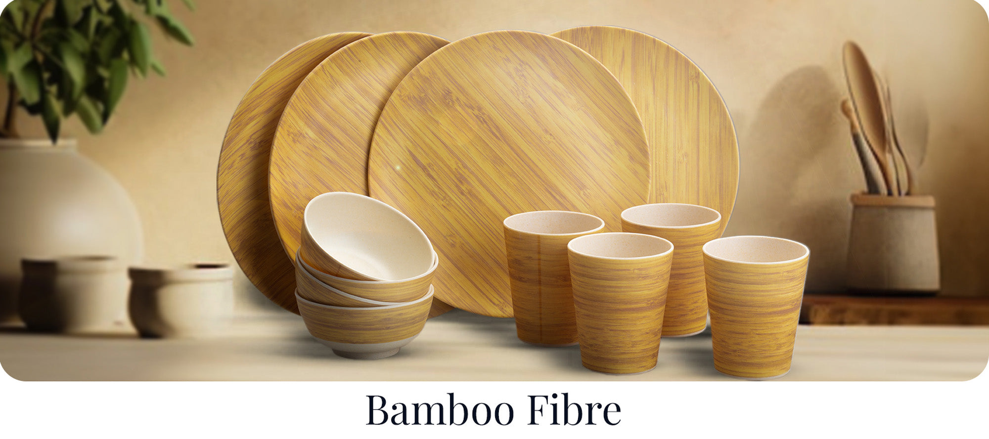 Daily-Use Eco-Friendly Bamboo Fiber Dinnerware: Stylish & Sustainable