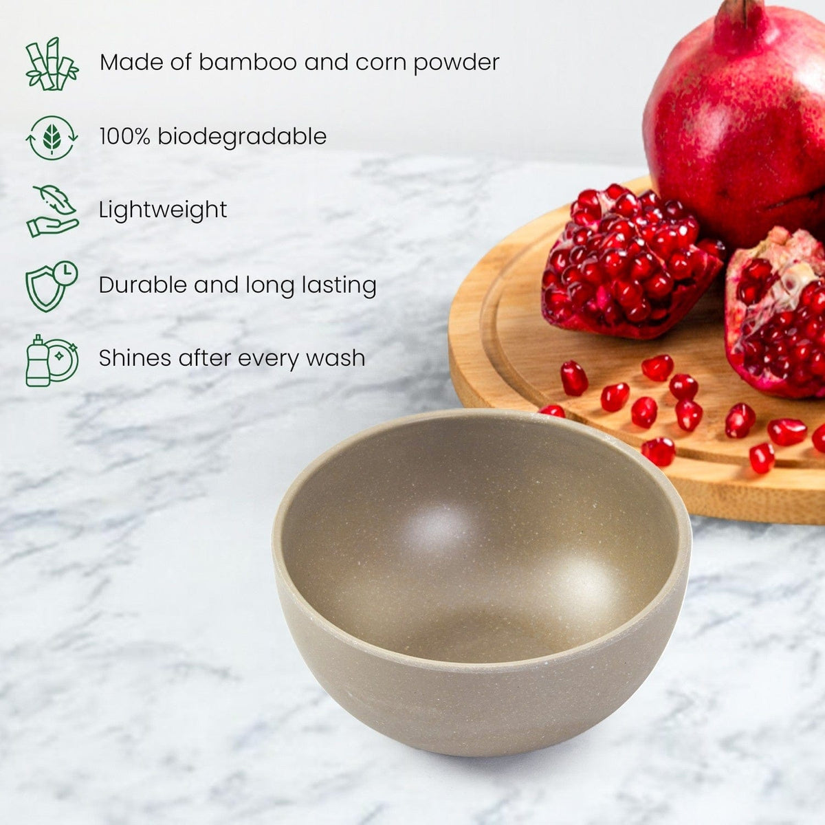 Daily-Use Eco-Friendly Bamboo Fiber Bowl : Stylish & Sustainable