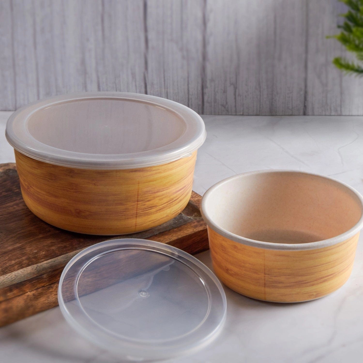 Bamboo Fibre Food Storage Container | 4pcs Set | 500ml + 310ml
