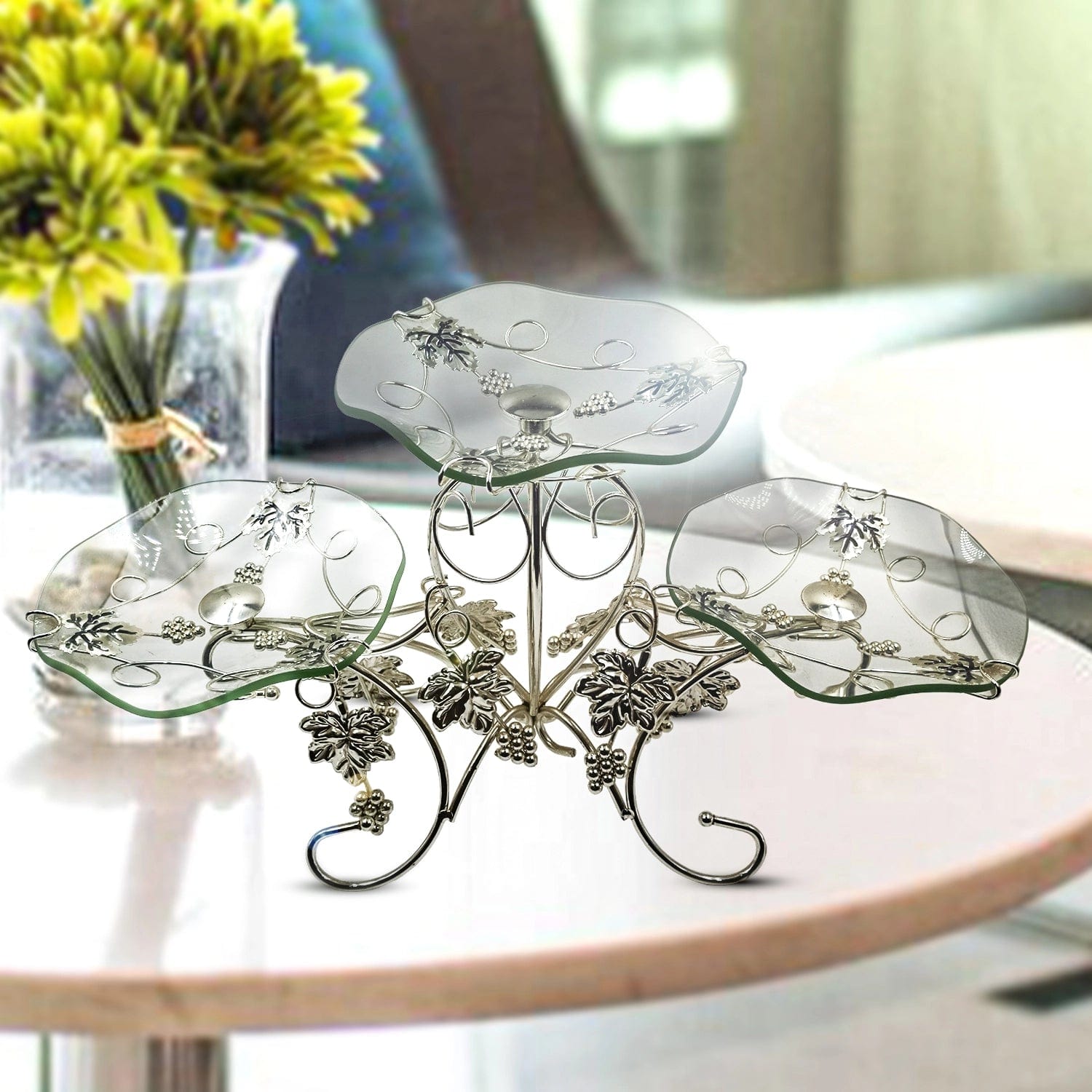 Silver Three Layer Tray