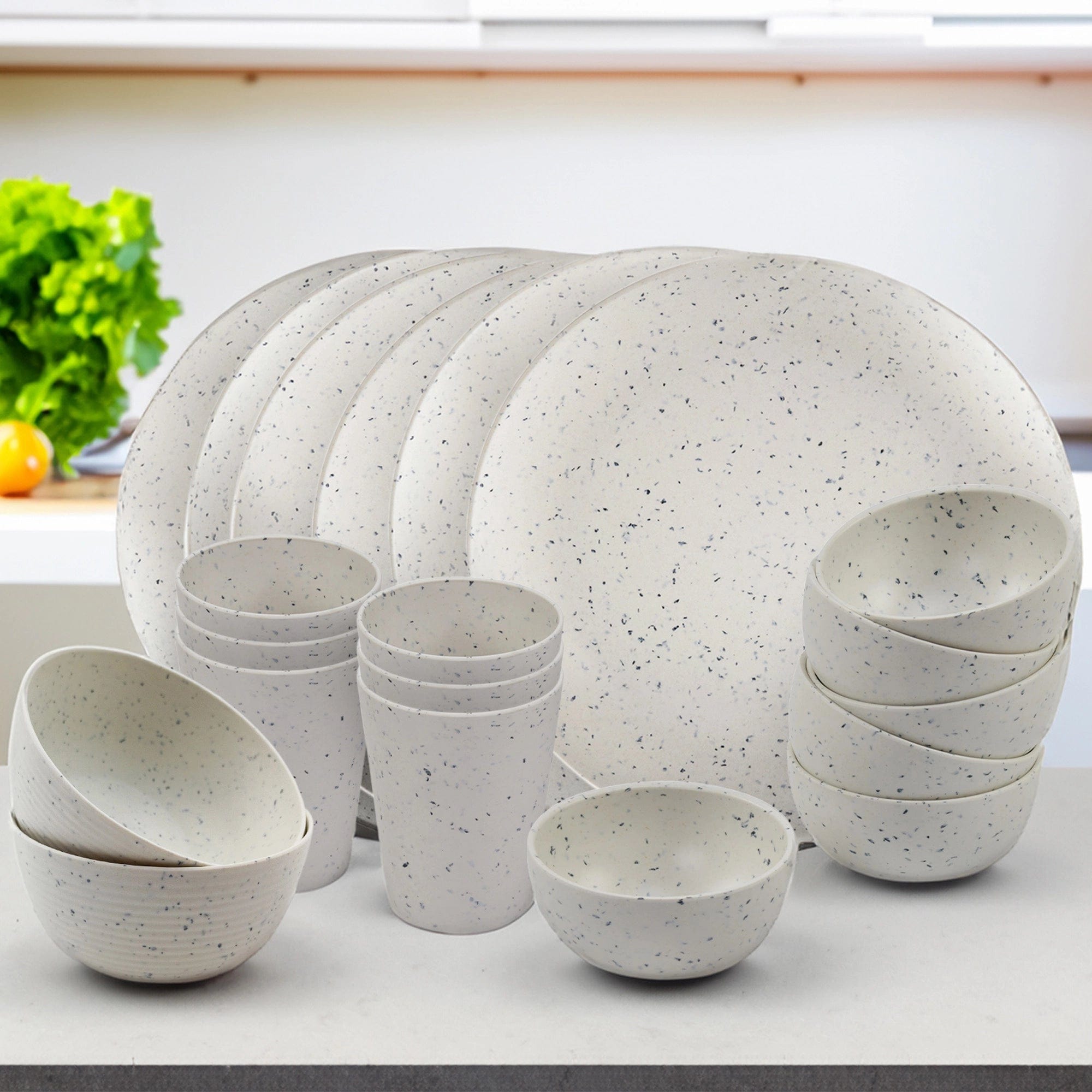 Bamboo Fibre Dinner Set | 20pcs Set | Classic Design