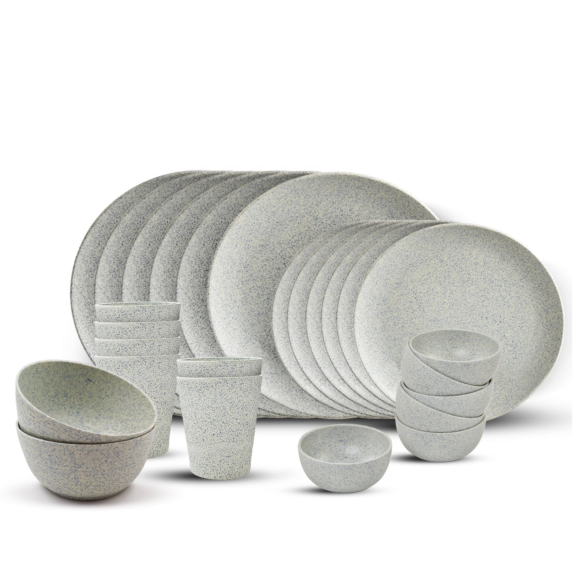 Bamboo Fibre Dinner Set | 26pcs Set | Stonewash Design
