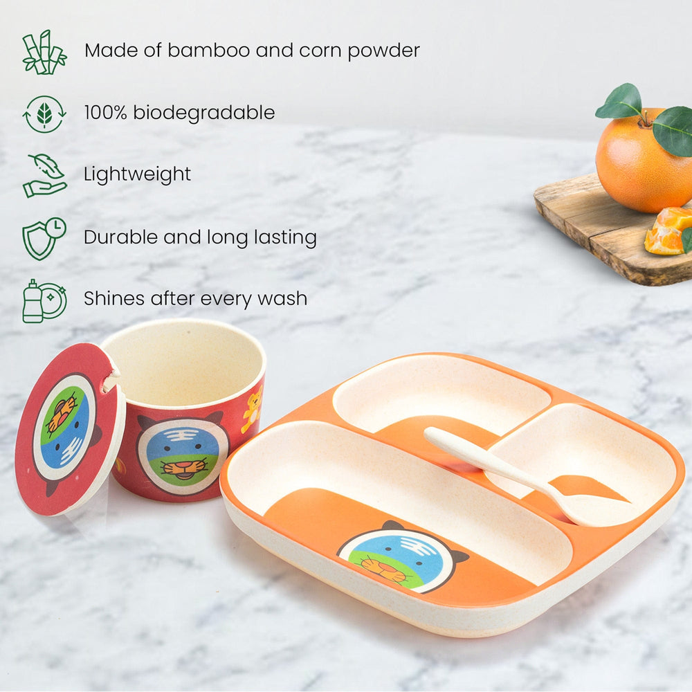 Eco-friendly Bamboo Fibre Kids Set | 3pcs Set