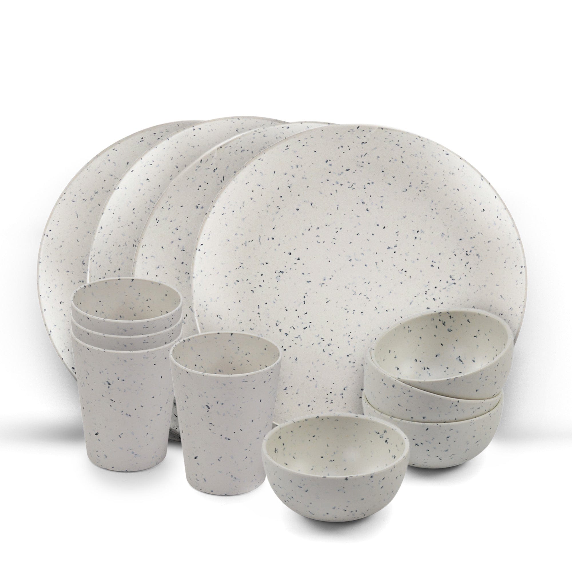 Bamboo Fibre Dinner Set | 12pcs Set | Classic Design