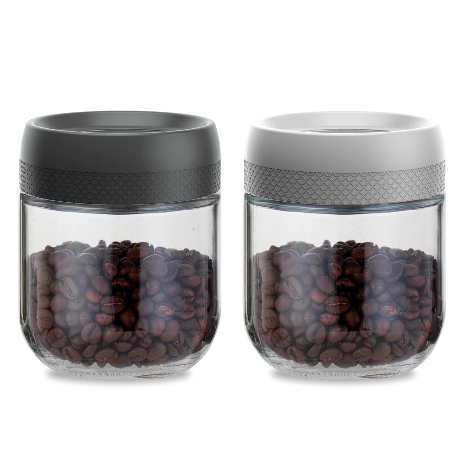 Magnifying Glass Jars | 2pcs Set |350ml | Black & Off-White