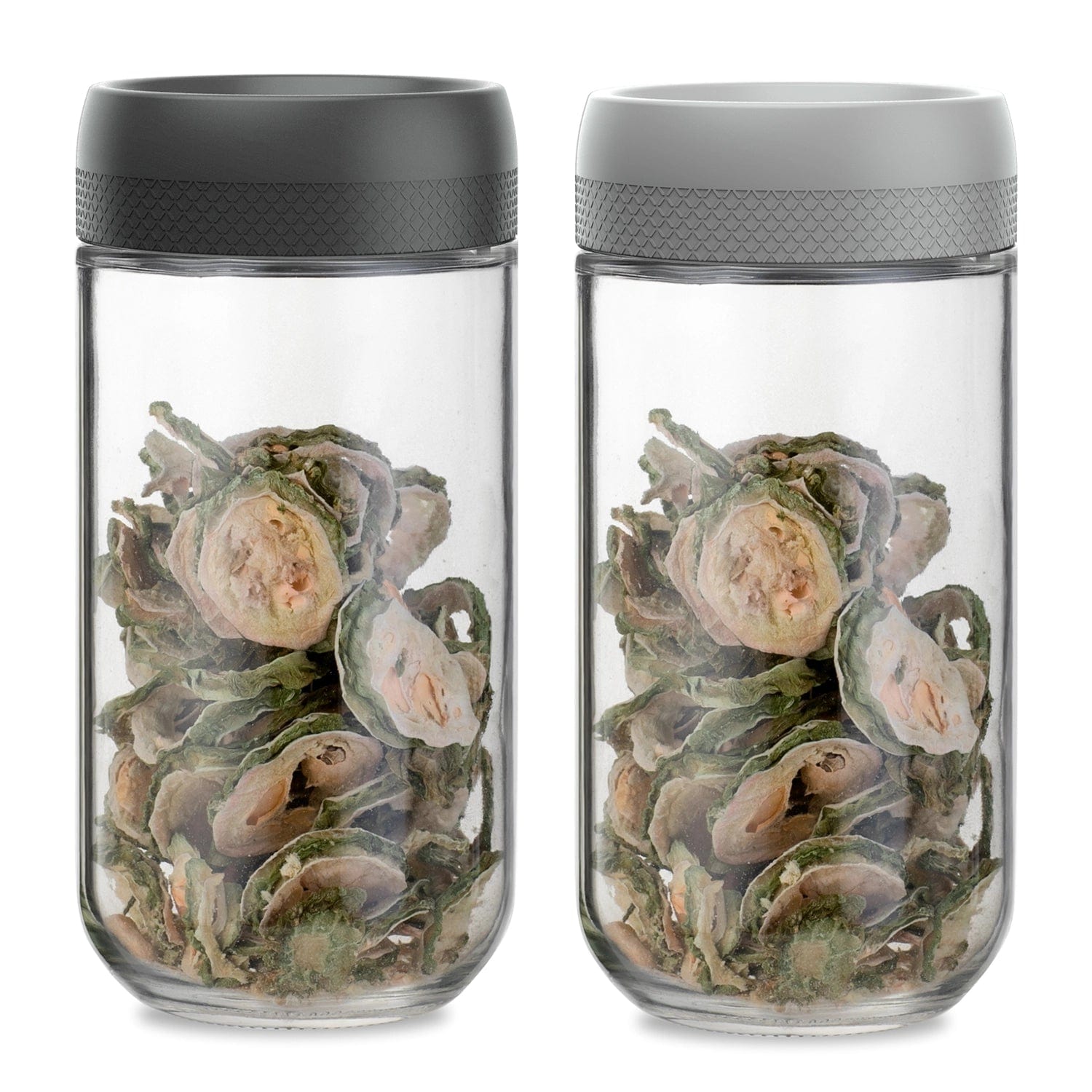 Magnifying Glass Jars | 2pcs Set |800ml | Black & Off-White