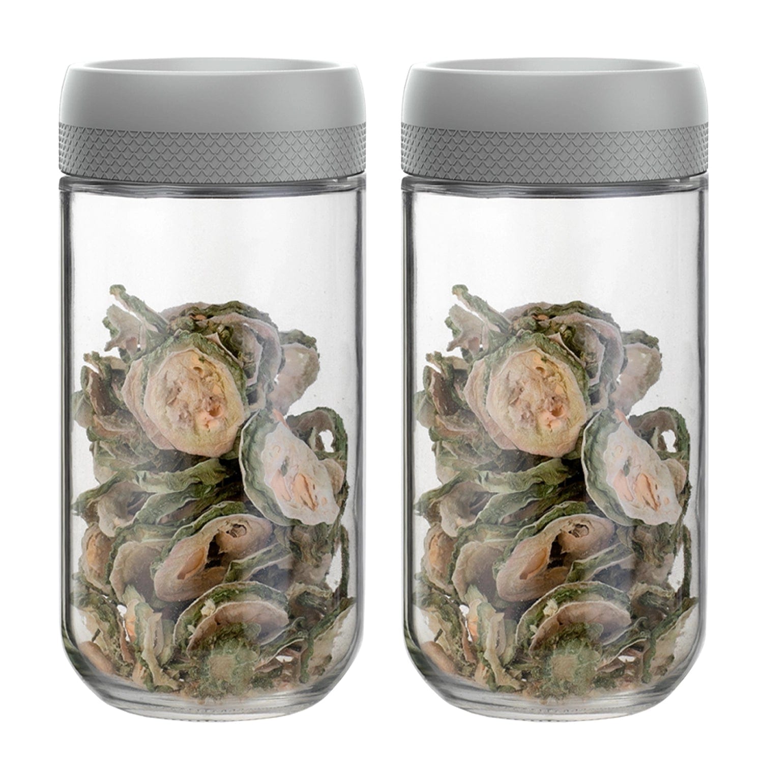 Magnifying Glass Jars | 2pcs Set|800ml | Off-White