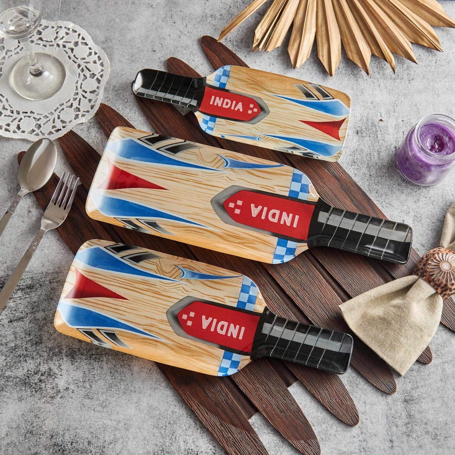 Bat Design Serving Platter | 3pcs Set