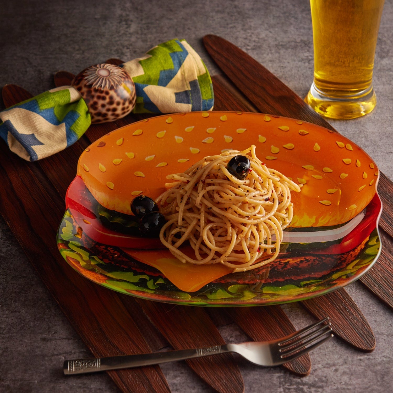 Burger Design Serving Platter | 2pcs Set