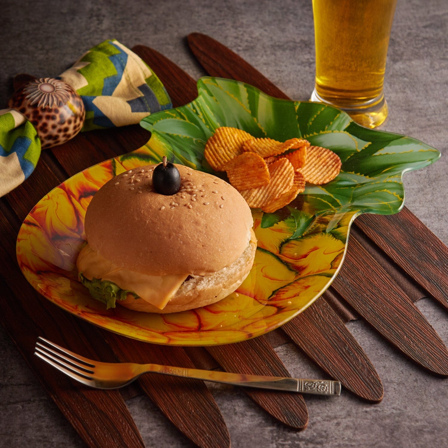 Pineapple Design Serving Platter | 2pcs Set