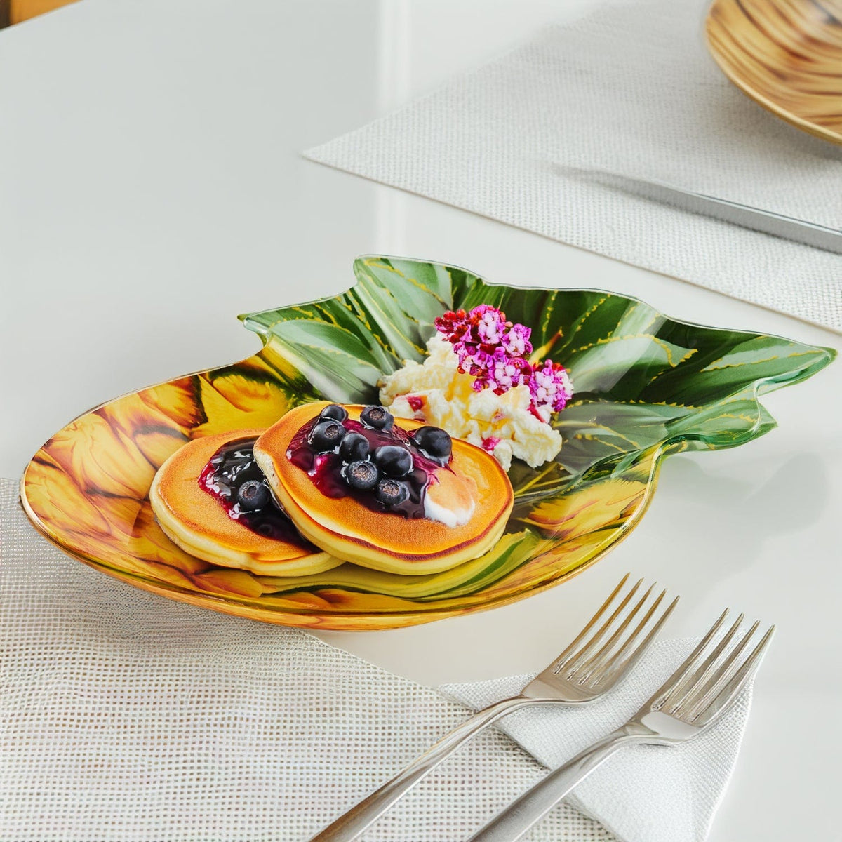 Pineapple Design Serving Platter | 2pcs Set