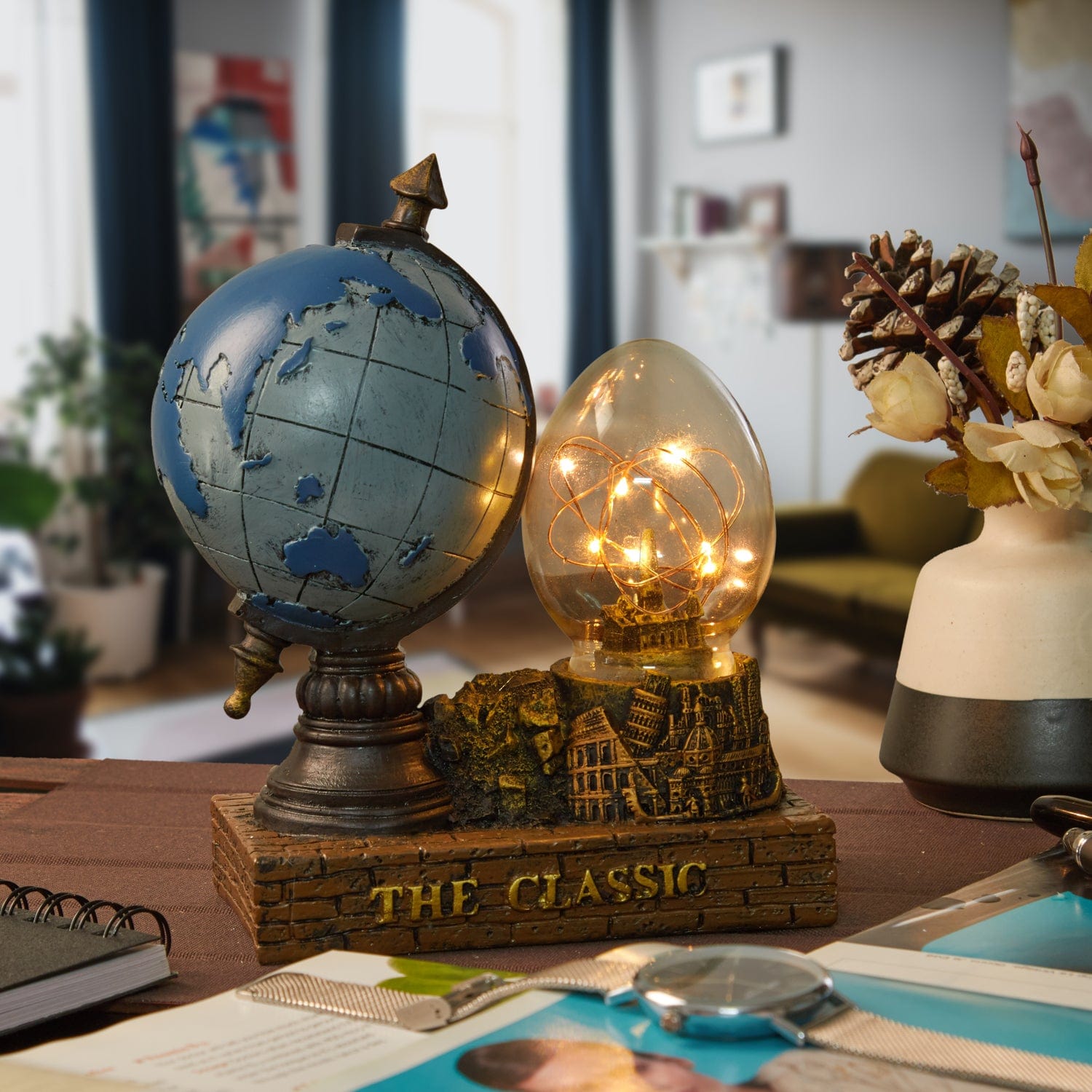 Night Light Globe - Vintage Style for Warm Illumination